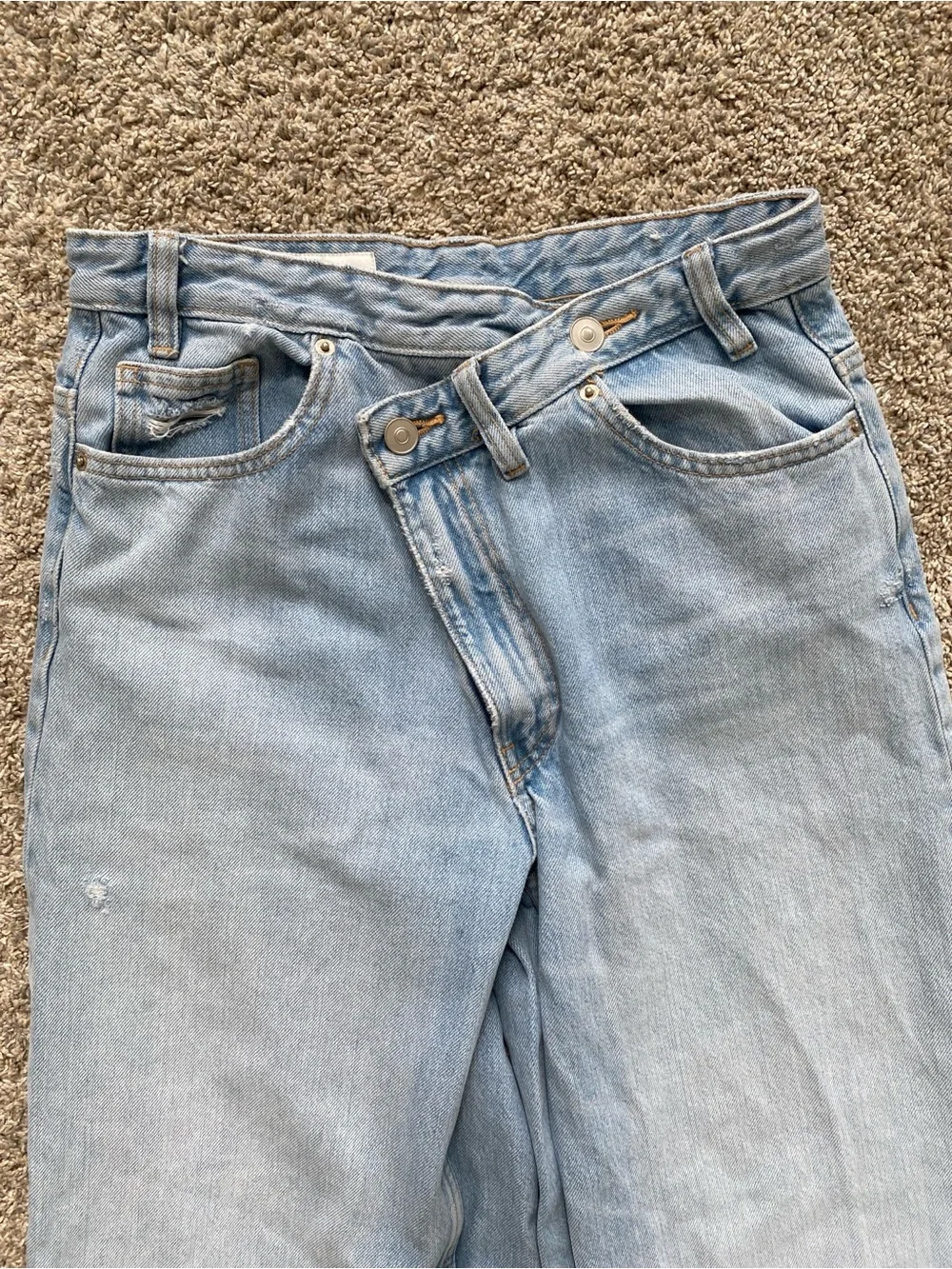 Zara | Jeans | Zara Trf Wideleg High Waist Cross Over Jeans | Poshmark